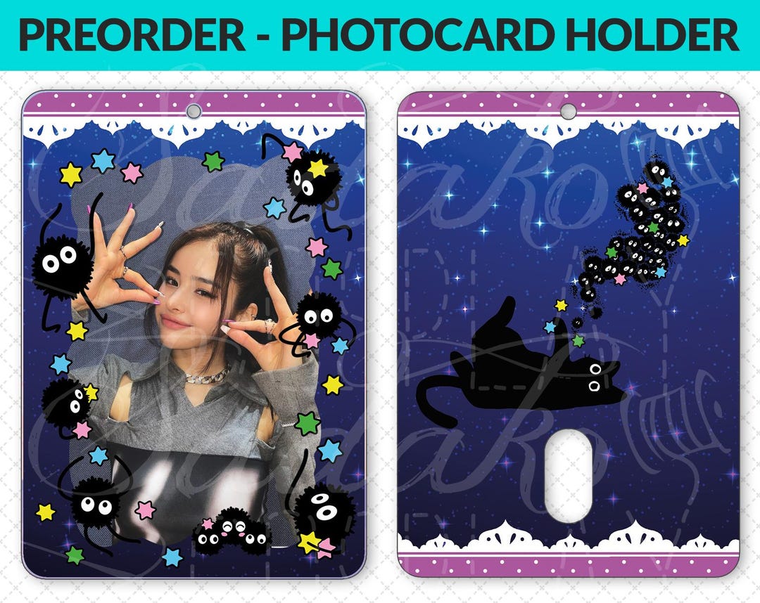 PREORDER Susuwatari Soot Spirit K-pop Photocard Holder Acrylic, Anime ...