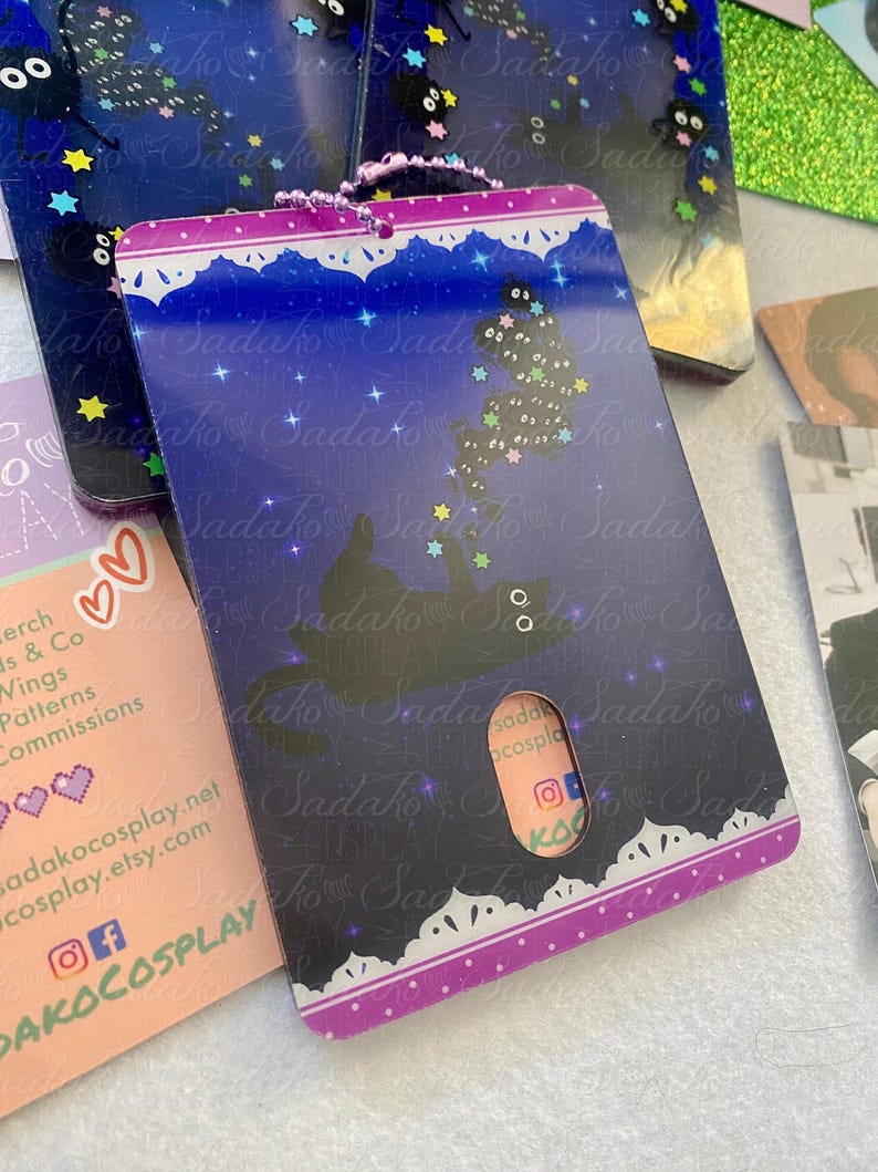 Susuwatari Soot Spirit K-pop Photocard Holder Acrylic, Anime Manga ...