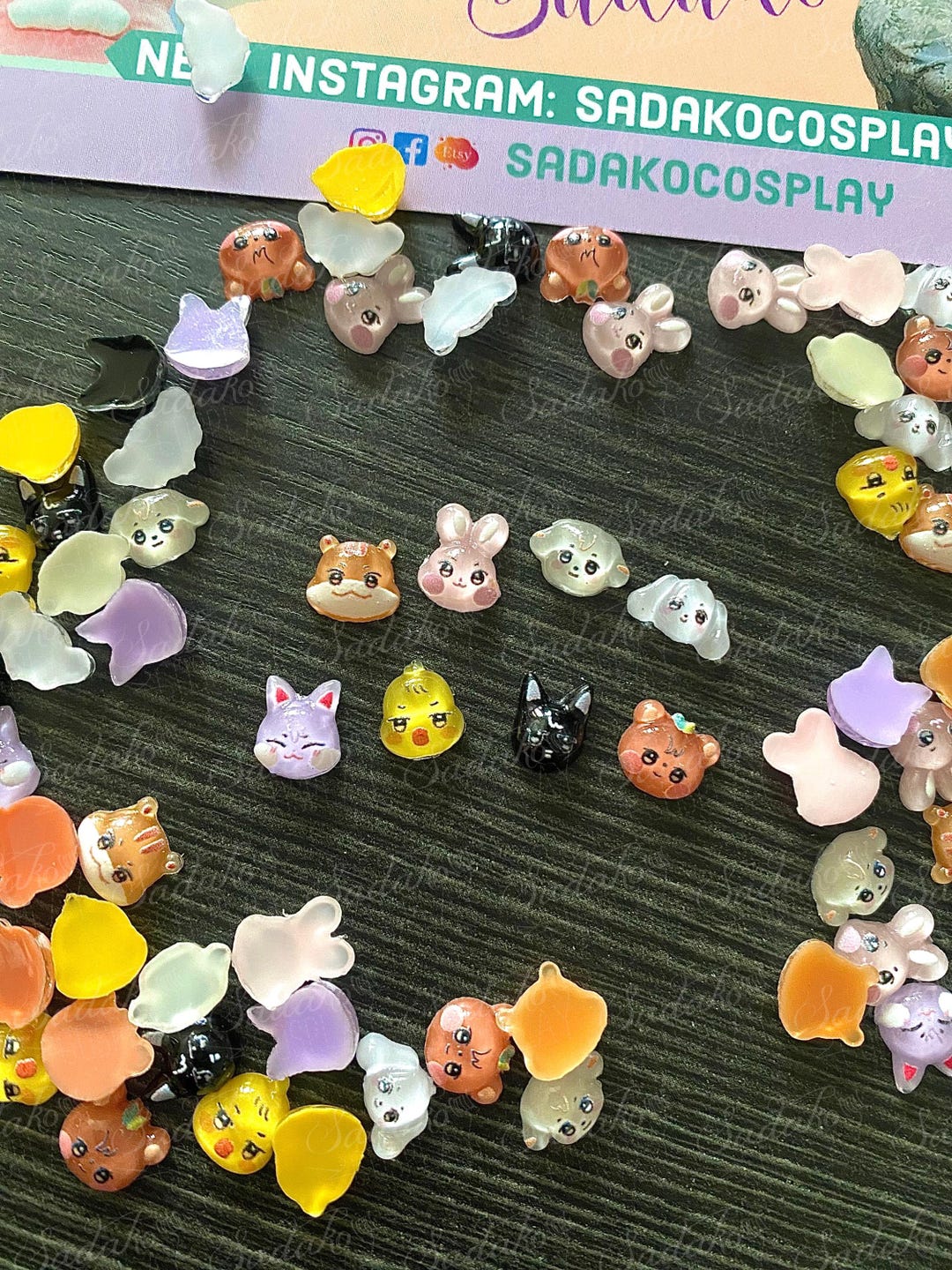 ATEEZ Aniteez Resin Acrylic Charms Flatback for Scrapbooking, Nail Art ...