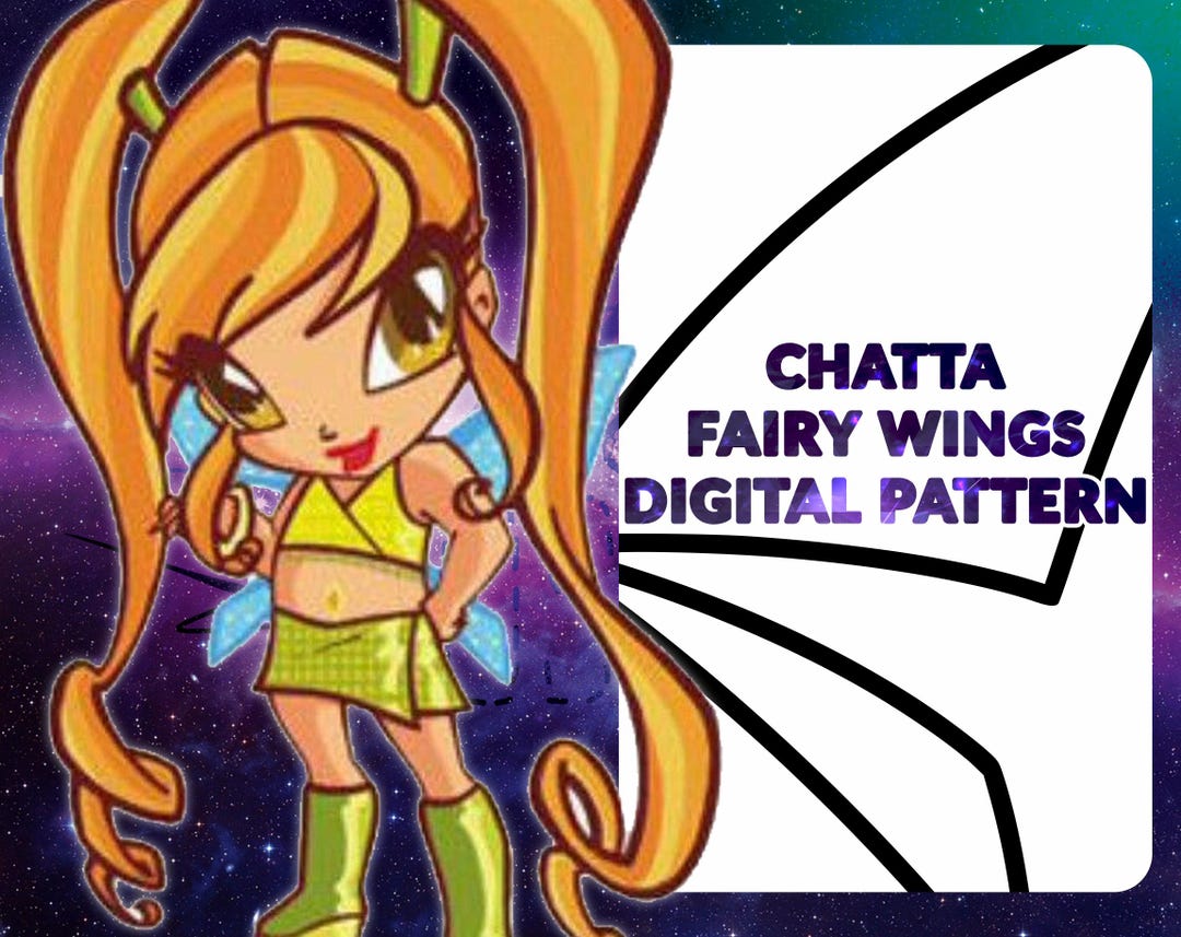 DIGITAL PATTERN Chatta Pixie Wings winx Club Cosplay, Costume, A4 & US Letter - Etsy