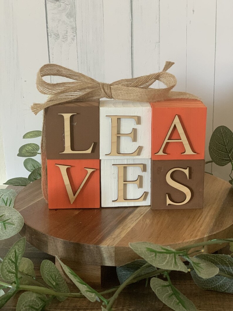 Fall Word Blocks - Etsy