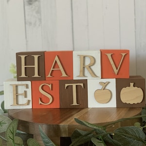 Fall Word Blocks - Etsy