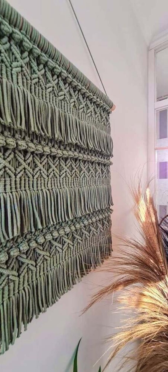 Modern Macrame Macrame Wall Hanging 100% Cotton Wall Art | Etsy