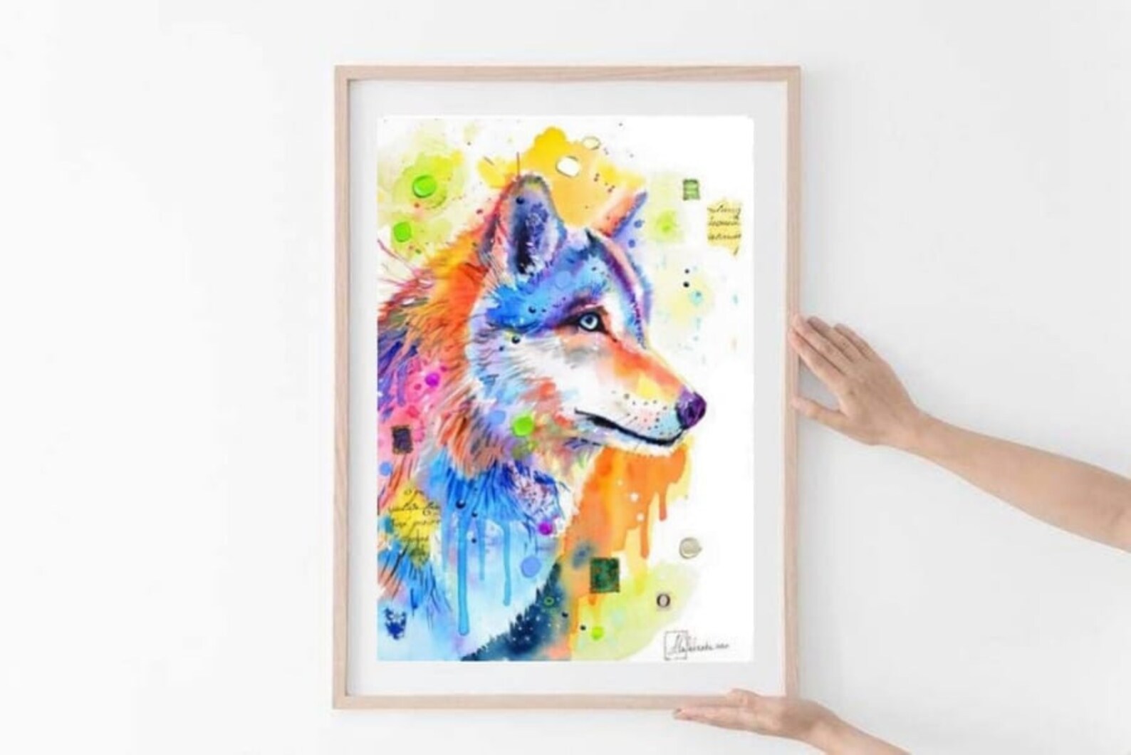 Wolf Art, Painting of the Wolf, Print Animals, White Wolf, Forest ...