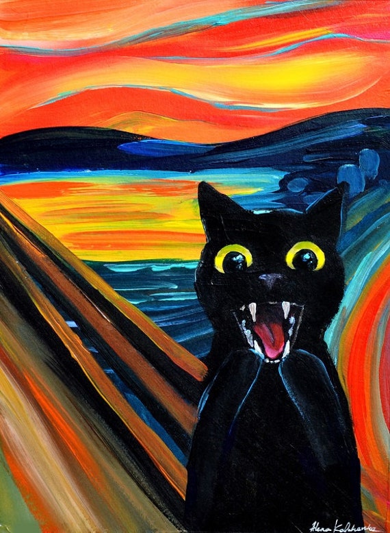 Screaming Black Cat