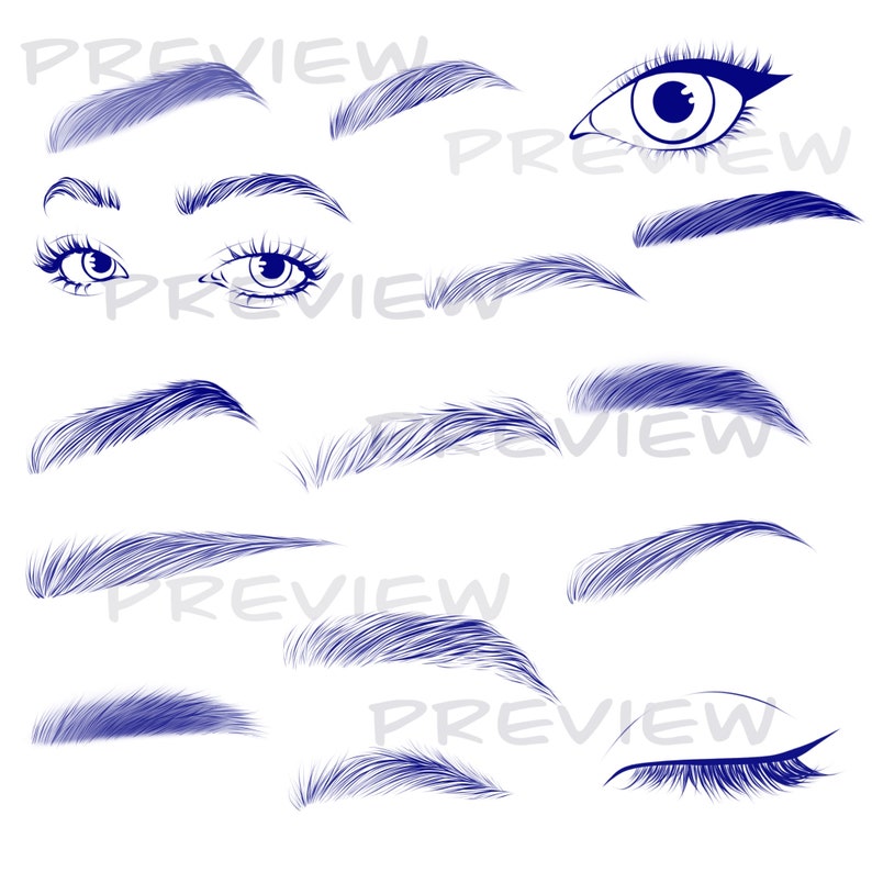 Eyebrow Brushes Procreate, Procreate Brows Brushes, Eyes Brushes ... Eyebrow Brushes Procreate, Procreate Brows Brushes, Eyes Brushes ...