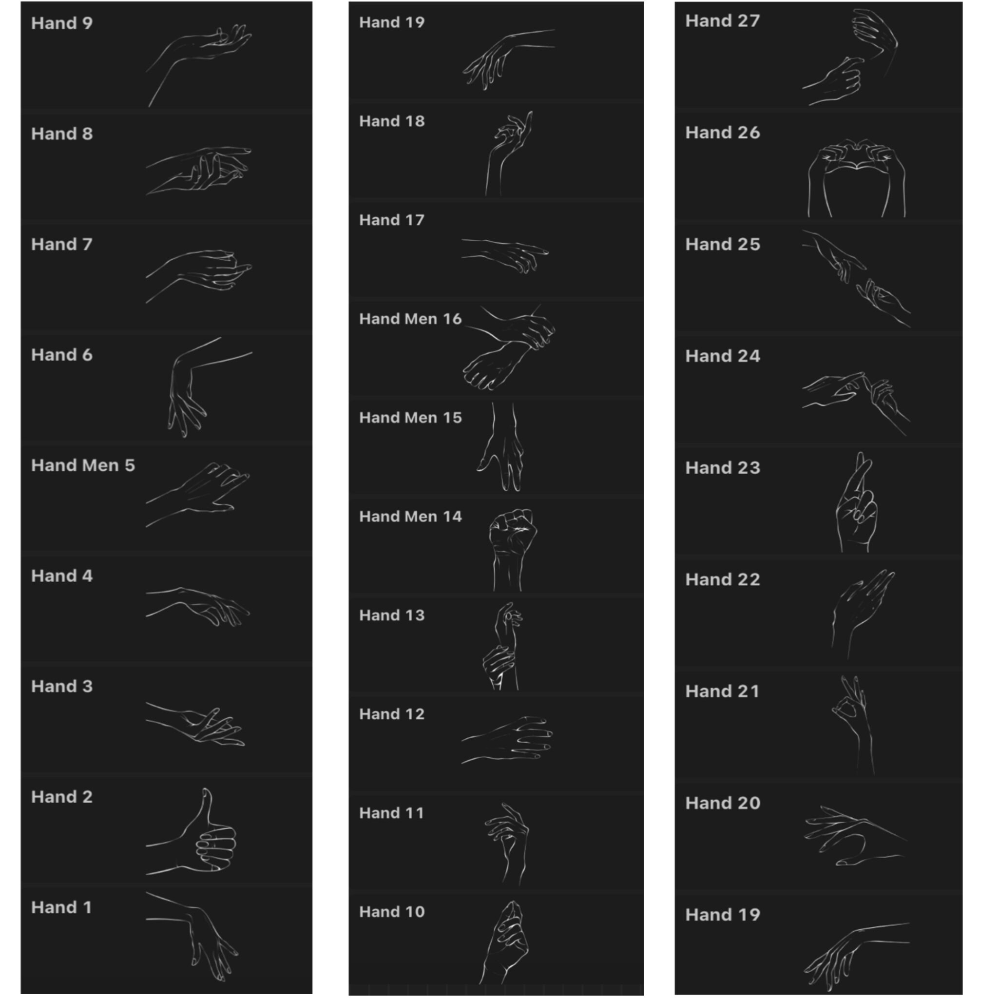 Hands Stamps for Procreate Hand Stamp Brushes Woman and Man - Etsy