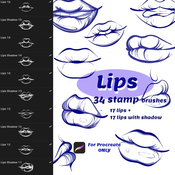 Procreate Portrait Stamp Brushes, Portrait Guide Stamps, Figure Stamp ...