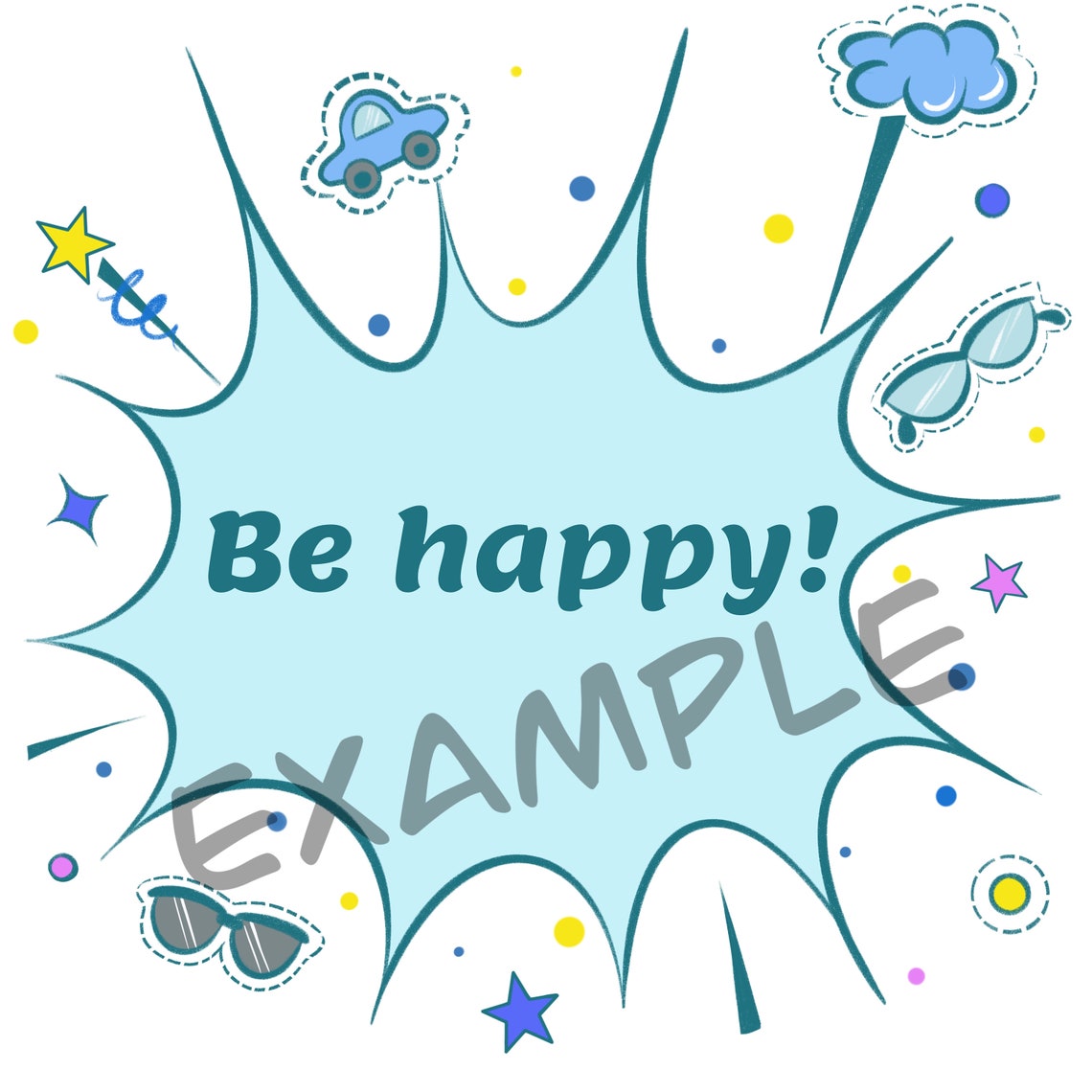 Logo Background Png Pop Art Logo Background Cartoon Logo - Etsy