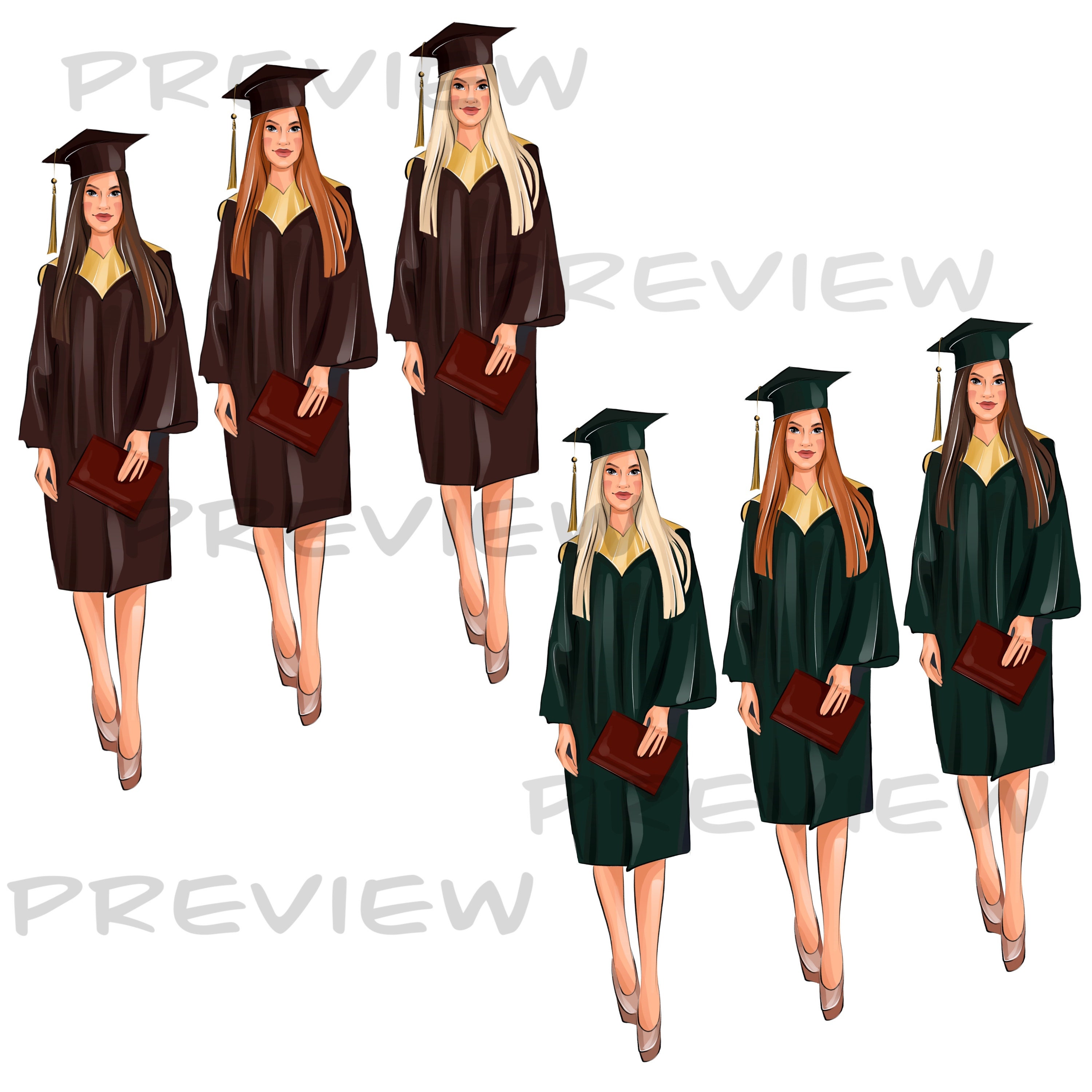 Graduation Clipart , Student Clipart, Education Png - Etsy