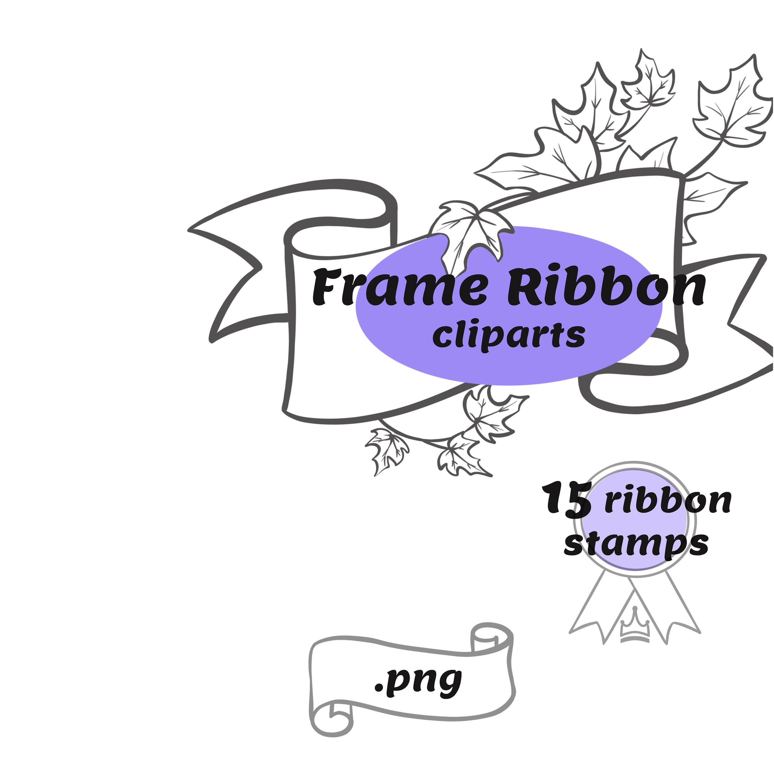 Ribbon Stamps Ribbons Frame Cliparts Label Stamps Ribbon - Etsy