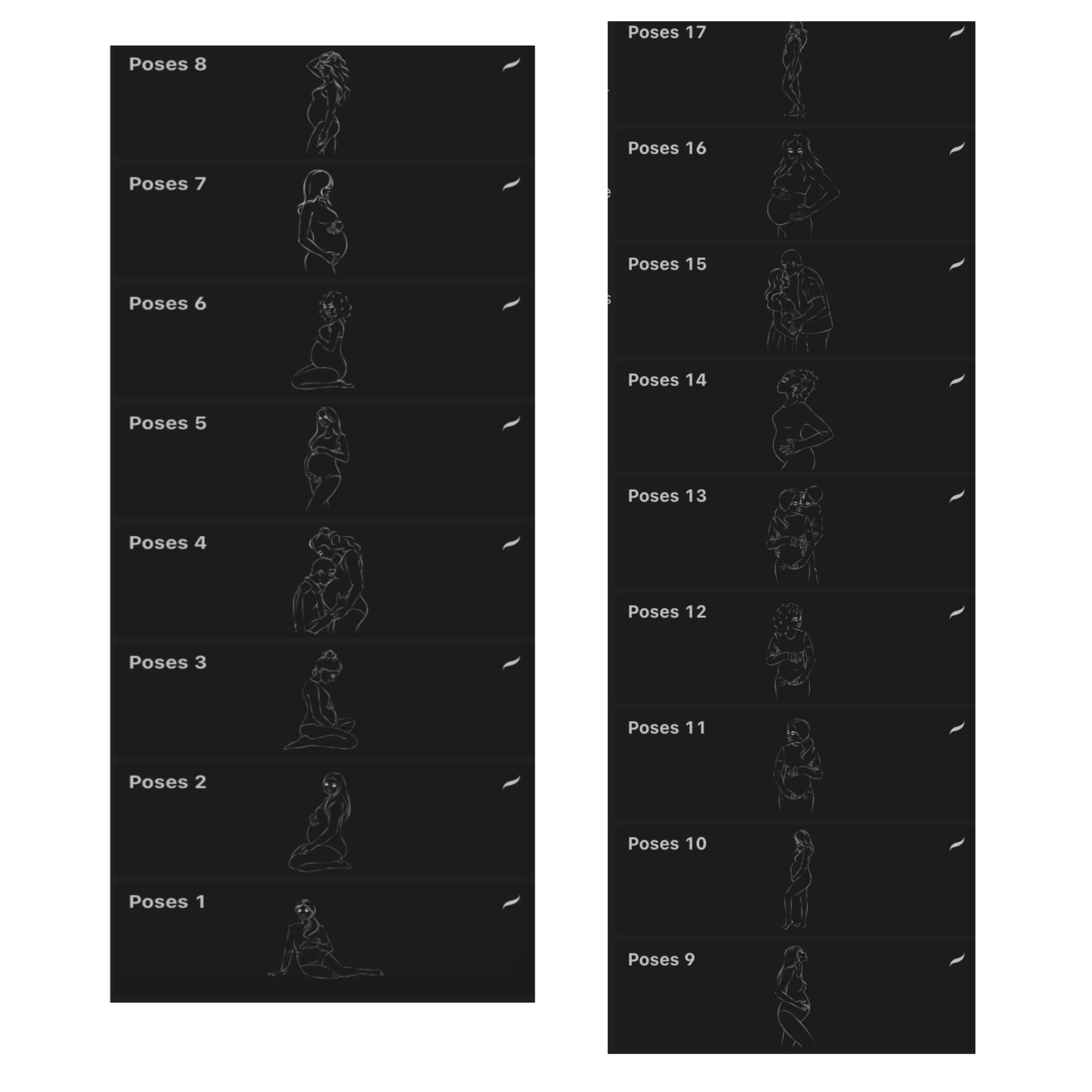 Pregnancy Brush Set for Procreate, Poses Pencil Style, Pregnant Stamps ...