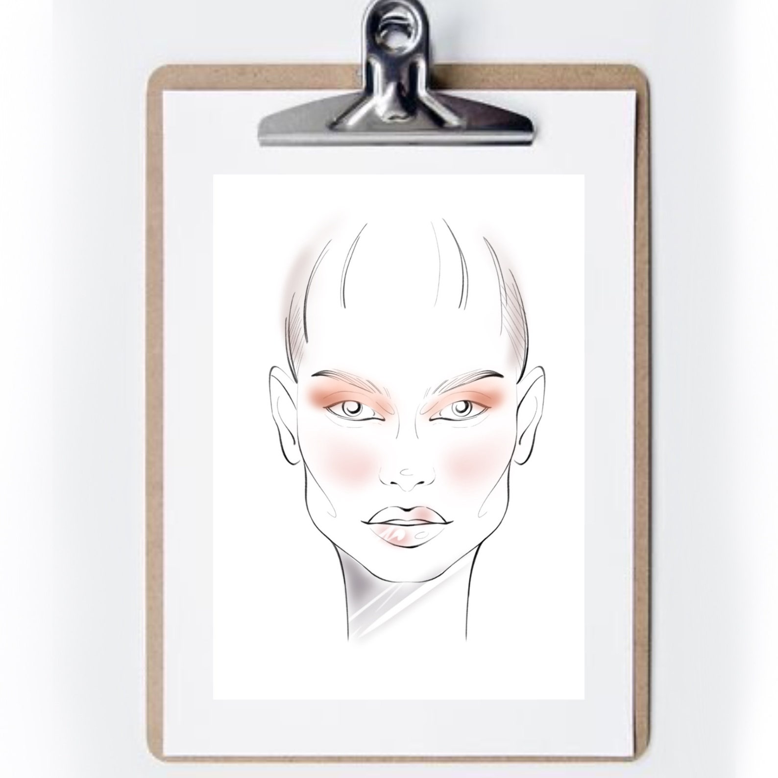 Face Charts, Face Charts for Makeup Artists, Makeup Artist Face Charts ...
