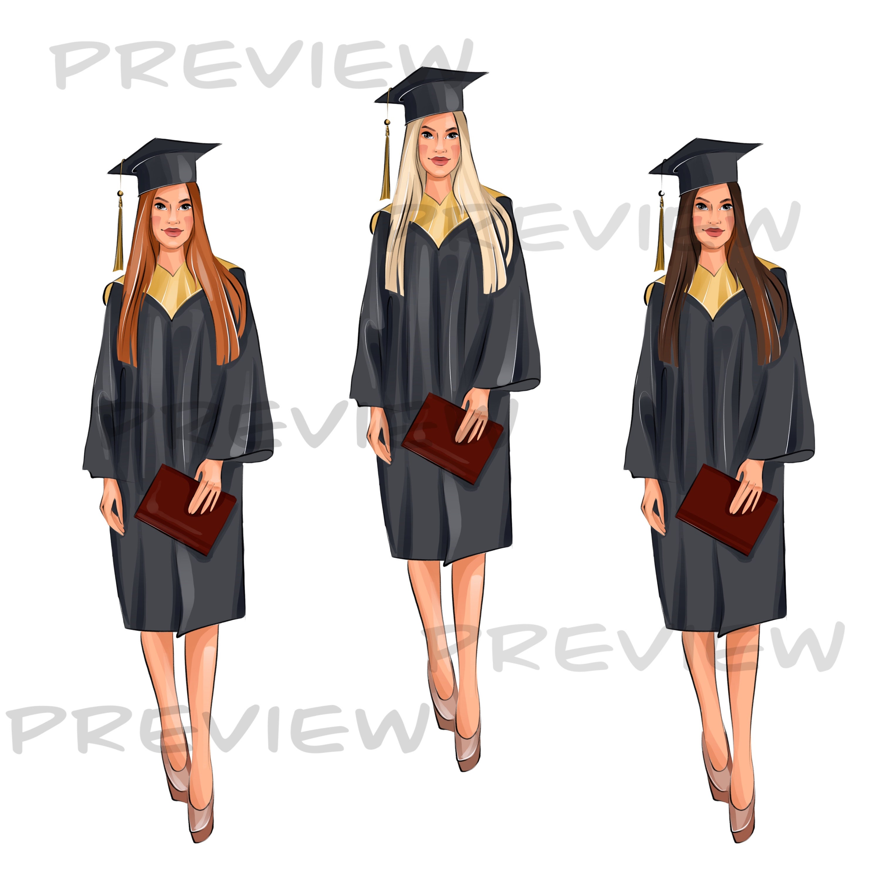 Graduation Clipart , Student Clipart, Education Png - Etsy