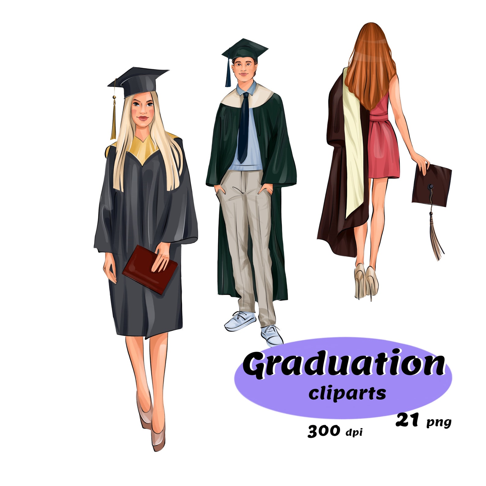 Graduation Clipart Student Clipart Education Png | Etsy