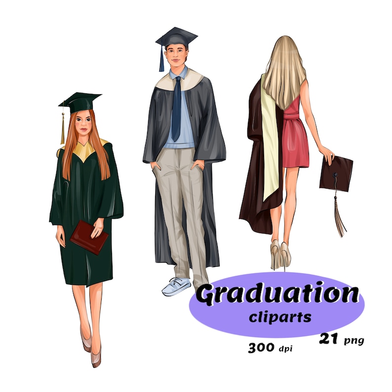 Graduation Clipart , Student Clipart, Education Png - Etsy