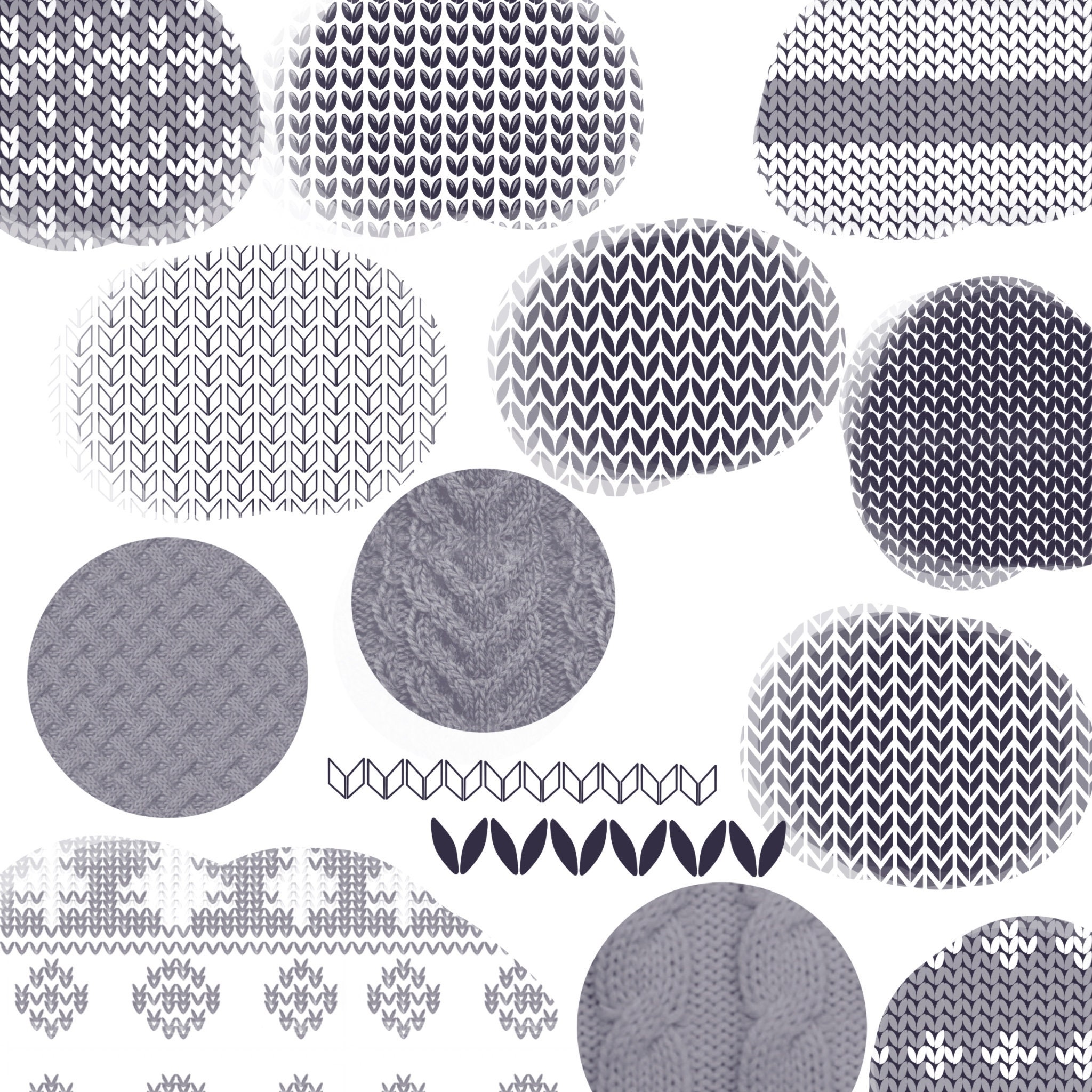 Knitting Texture Brushes. Knitting Design Brushes Digital - Etsy