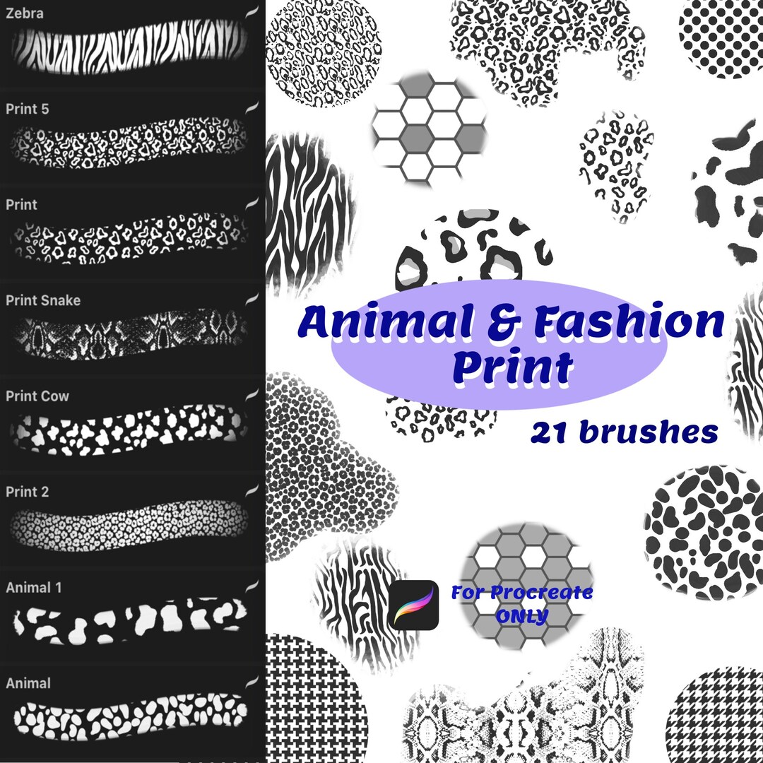 Fashion Animal Print Brush Set. Fashion Print Brushes Procreate App ...