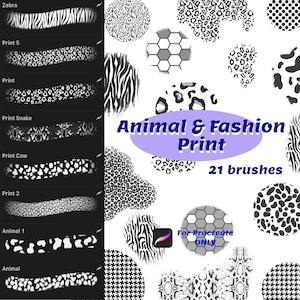 Fashion Animal Print Brush Set. Fashion Print Brushes Procreate App ...