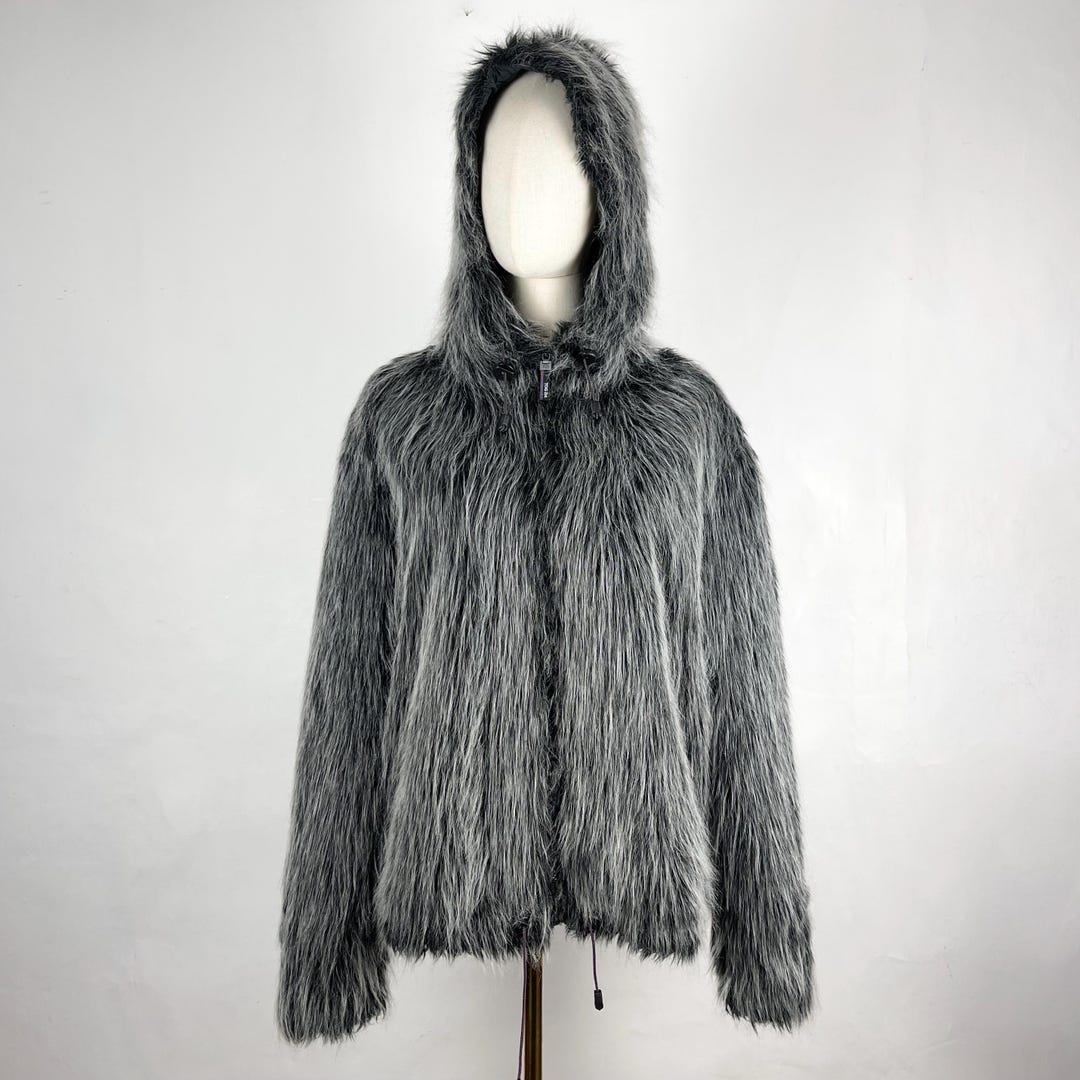 Vintage 90s Faux Fur Ski Jacket - Etsy