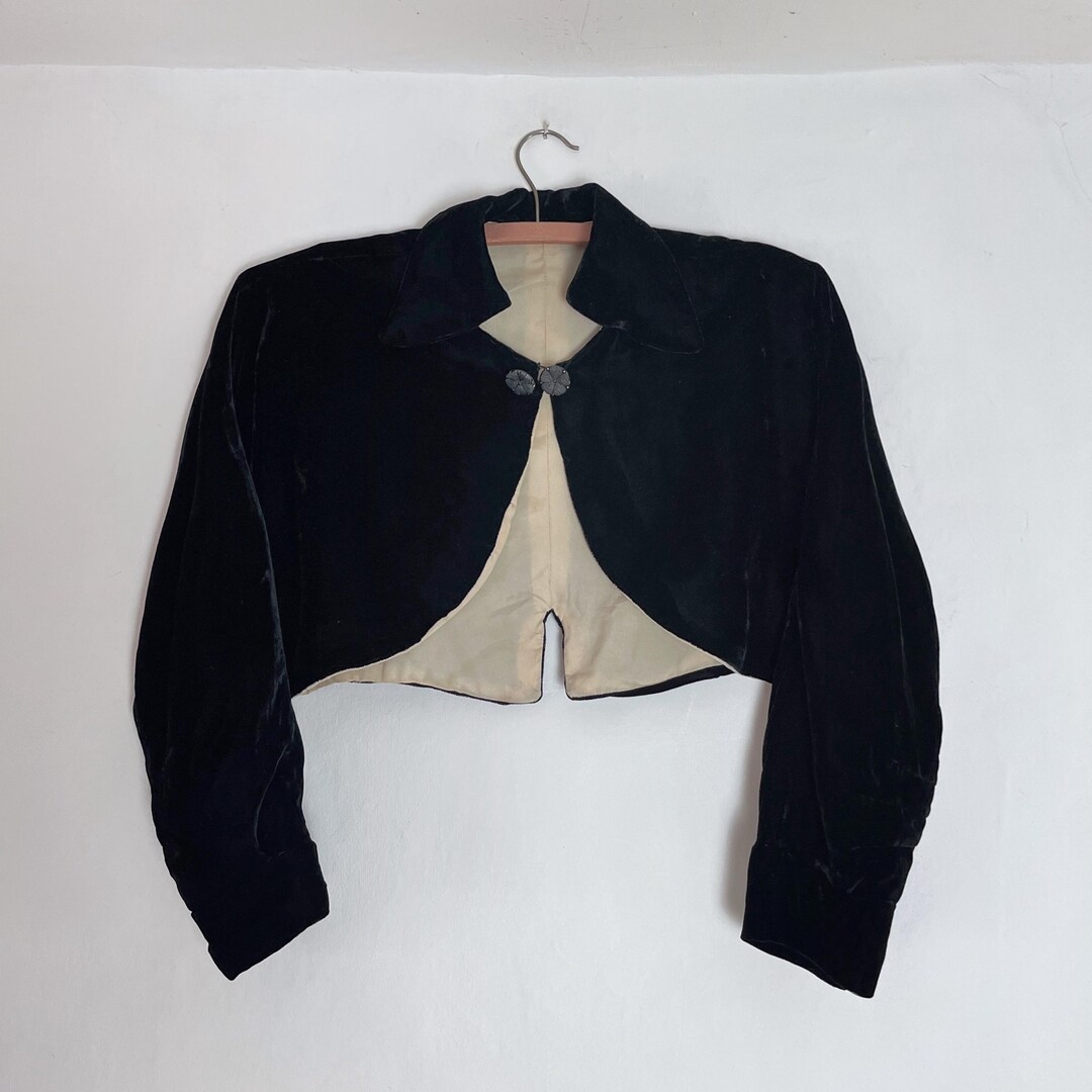 Antique 1900s Velvet Bolero / Edwardian Jacket / Victorian Short Jacket ...