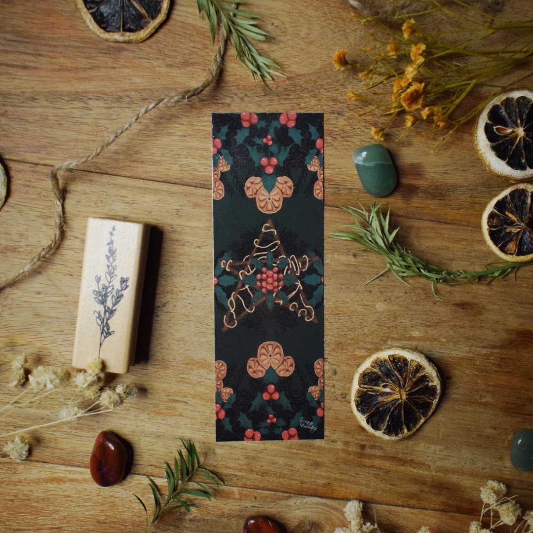 Yule Wreath Bookmark - Etsy