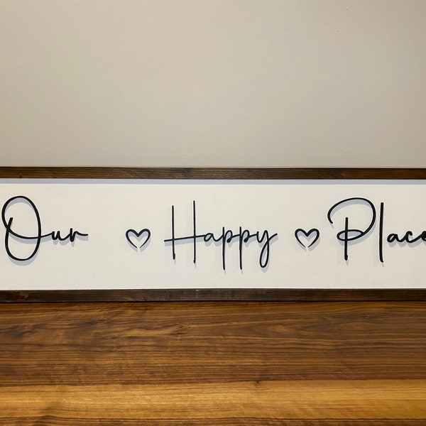 Our Happy Place Sign - Etsy