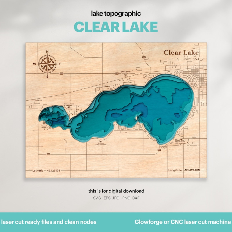 3d Map Wall Art Iowa - Etsy