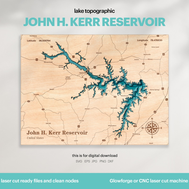 Lake Maps Signs - Etsy