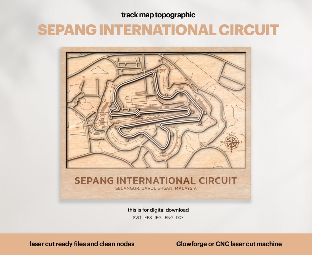 Race Tracks Map Topography, Selangor Track Map SVG, Famous Circuit ...