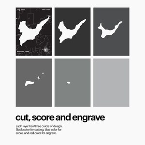 Lake House Decor, Fletcher Pond Map SVG, Wood Wall Decor Gift ...