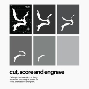 Lake House Decor, Kaw Lake Map SVG, Wood Wall Decor Gift, Topographic ...