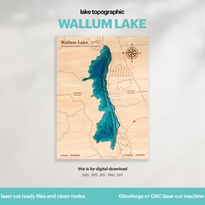 Wallum Lake Topographic Map SVG: 3D Laser Cut File (digital Download ...