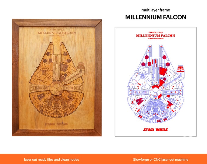 Star Wars Millennium Falcon Vector Files - Etsy