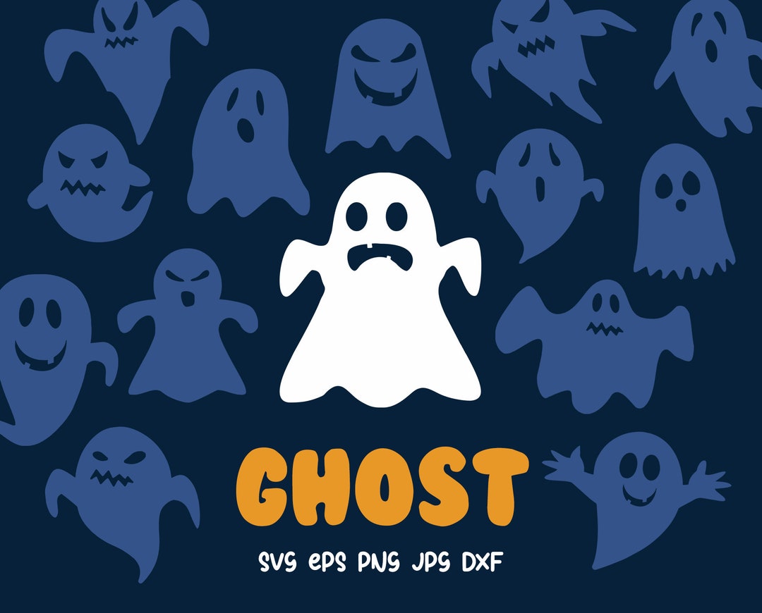 Paquete SVG de silueta fantasma, imágenes prediseñadas de fantasmas ...