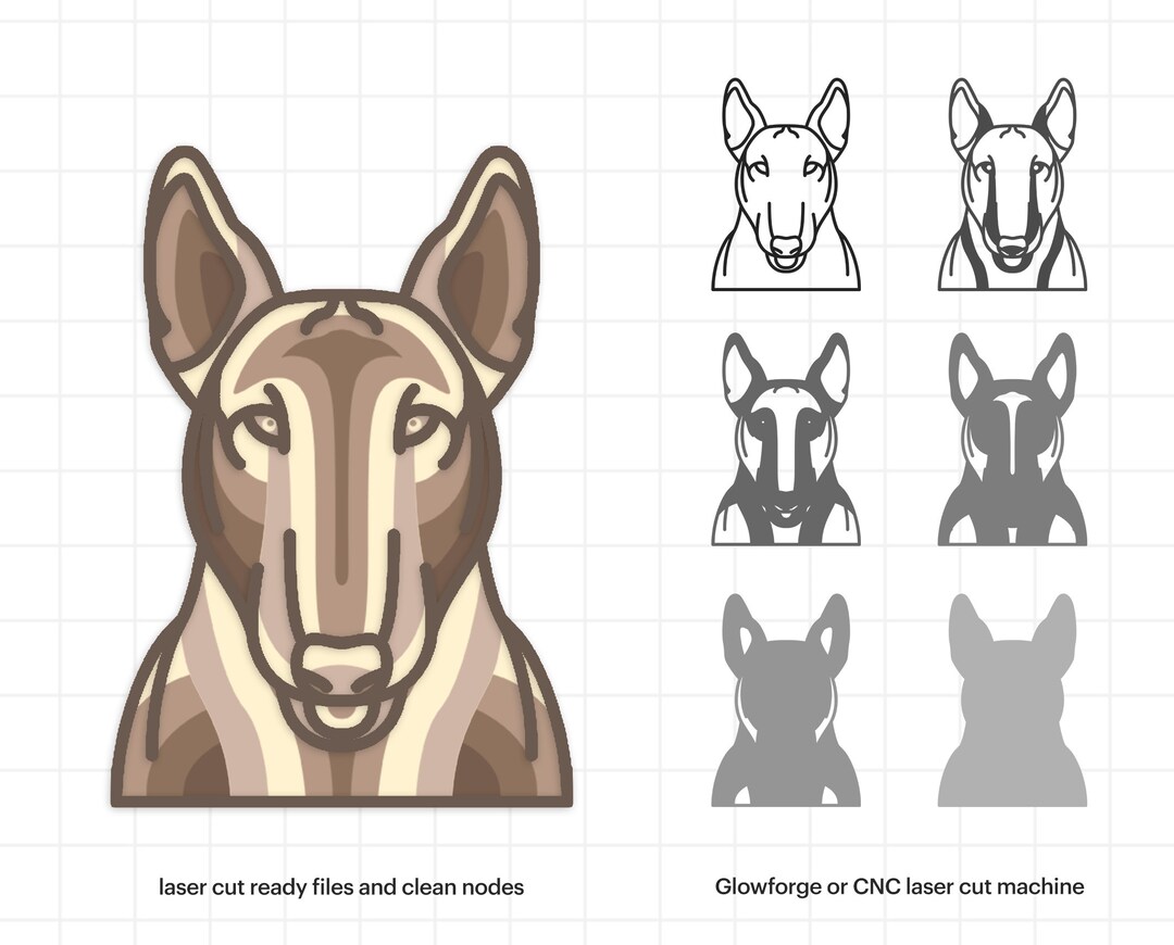 Bull Terrier Multilayer Dog Mandala SVG, Mandala Wall Art, 3D ...