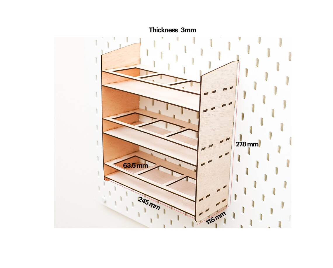 Pegboard Stackable Shelf Container Pegboard Accessories Rack - Etsy