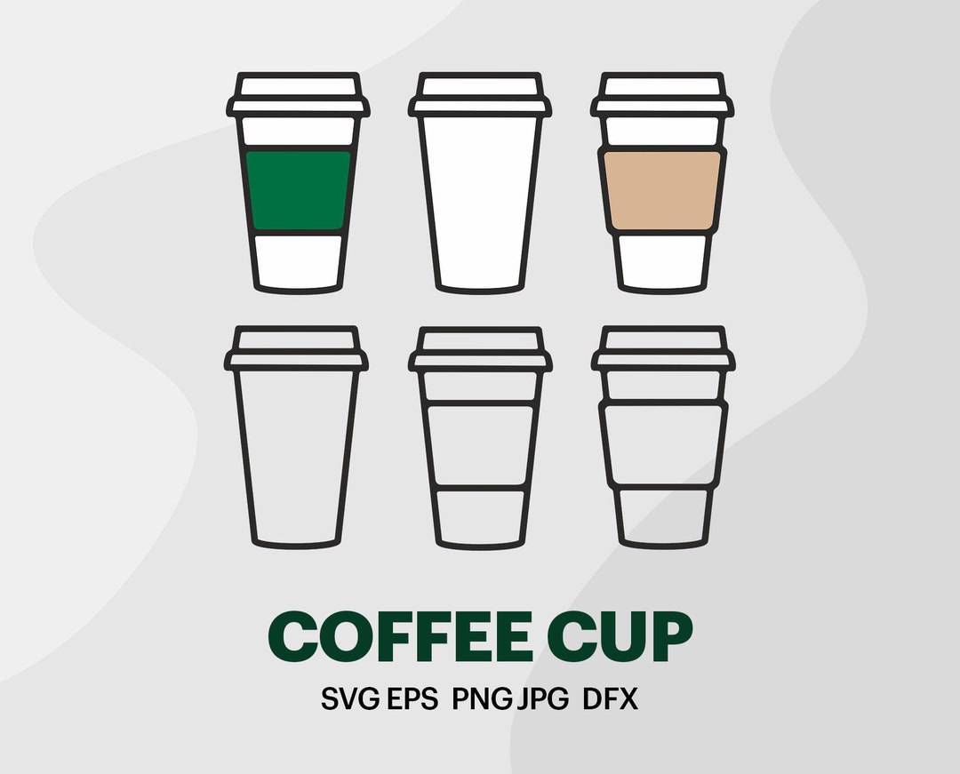 Coffee Cup SVG, Reusable Cup Cutting File, Coffee Cup Design Vector ...