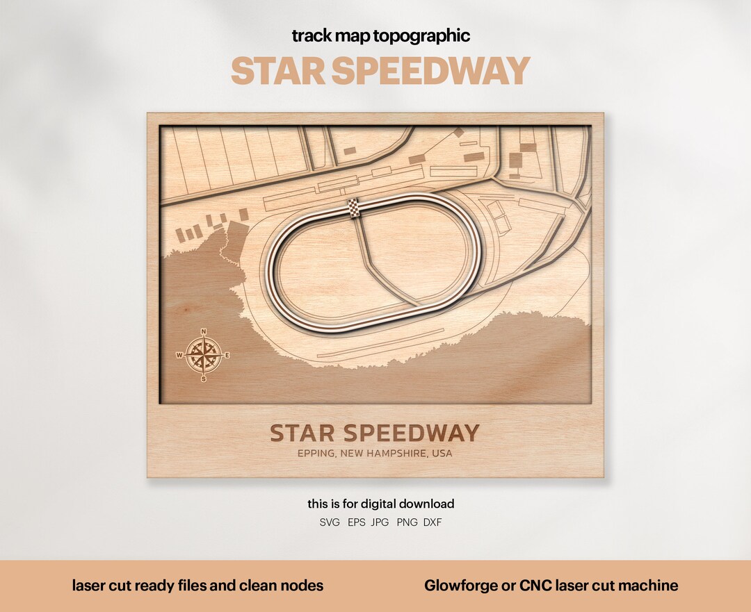Race Tracks Map Topography, Star Speedway Map SVG, Famous Circuit ...