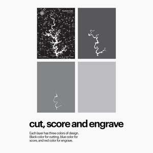 Lake House Decor, Norfork Lake Map SVG, Wood Wall Decor Gift ...