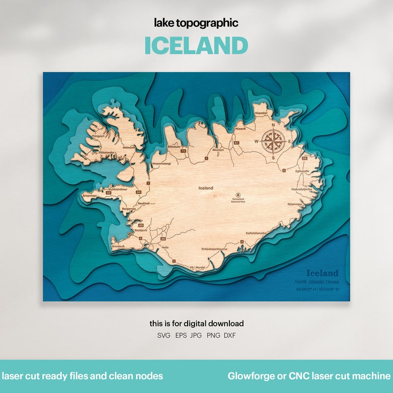 Iceland Wooden Wall Art - Etsy