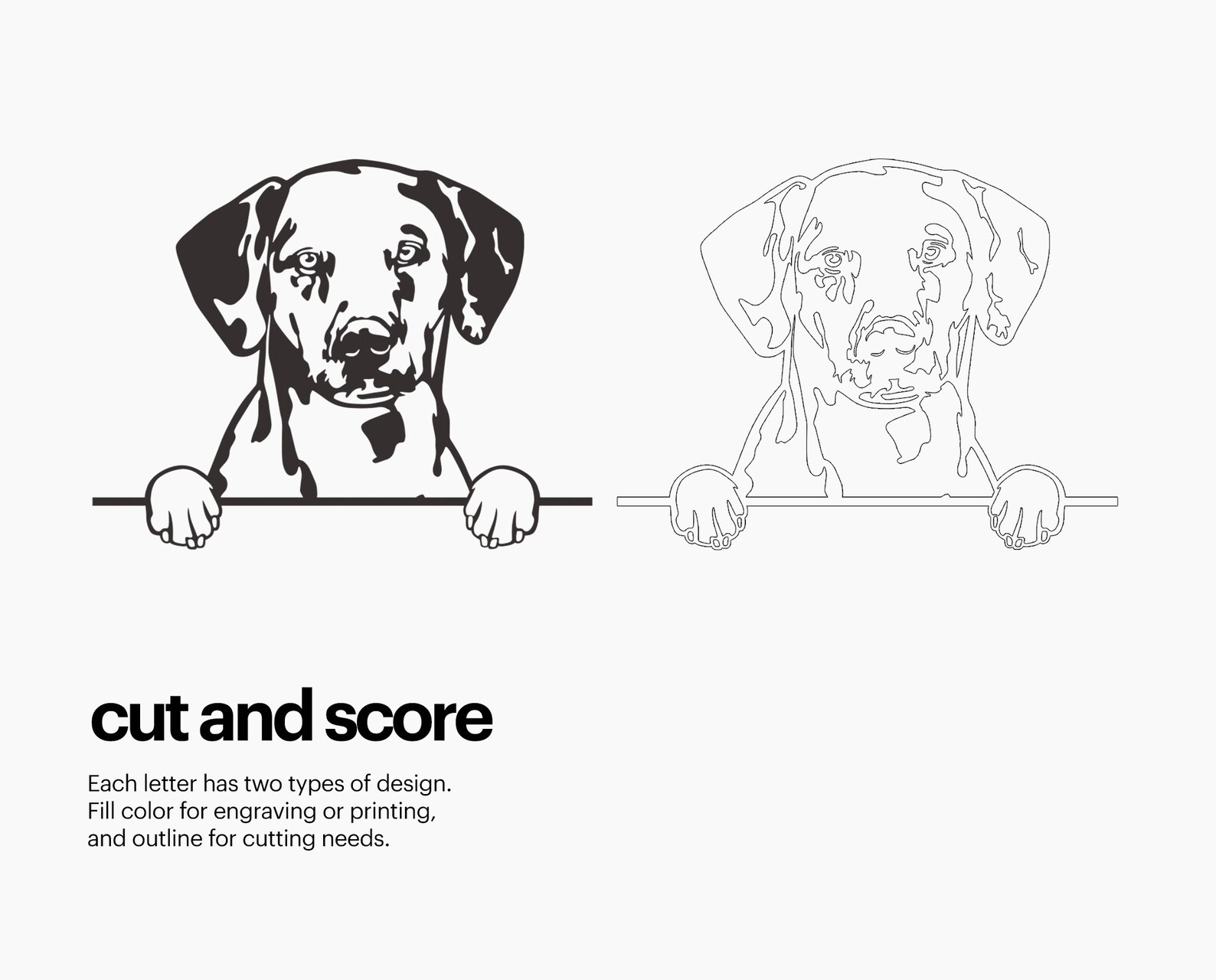 233 Dog Peek SVG Dog Peeking for Laser Cut Glowforge - Etsy