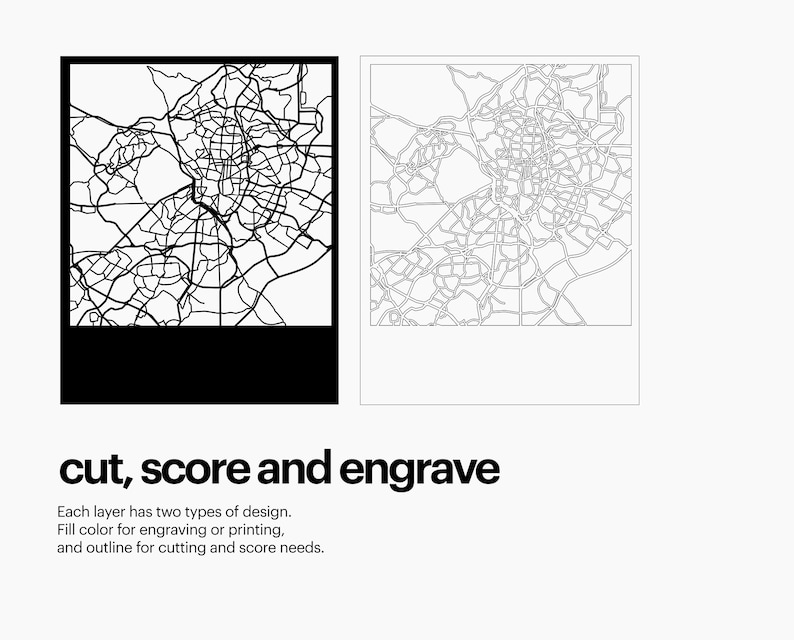 Madrid Layered City Map City Map Wall Art Multi Layered - Etsy