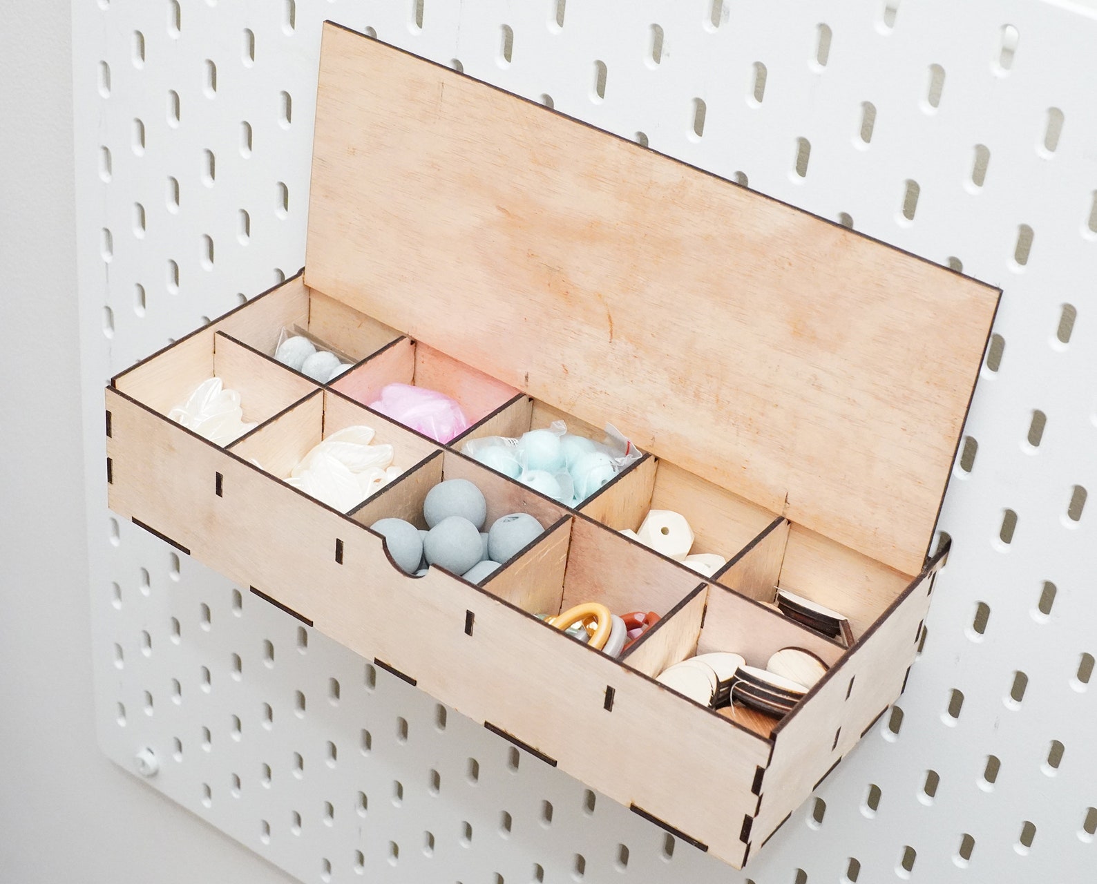 68 Pegboard Accessories Bundle,full Bundle Pegboard,wooden Pegboard ...