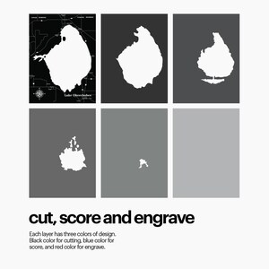 Lake House Decor, Okeechobee Lake Map SVG, Wood Wall Decor Gift ...