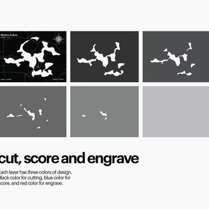 Lake House Decor, Shakey Lake Map SVG, Wood Wall Decor Gift ...