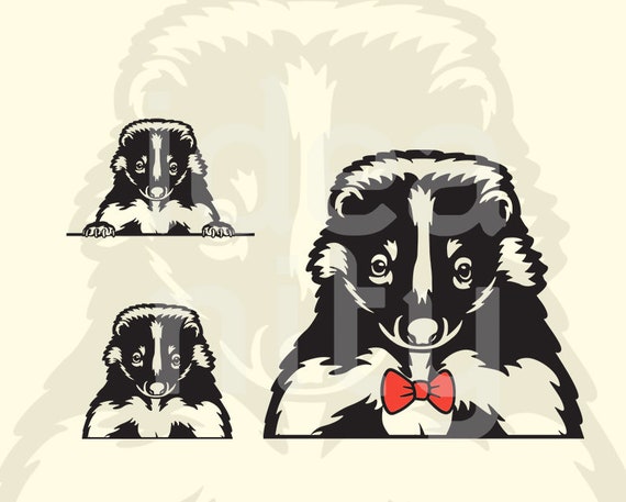 Skunk Face SVG Peeking Skunk Face Clipart Skunk Silhouette | Etsy