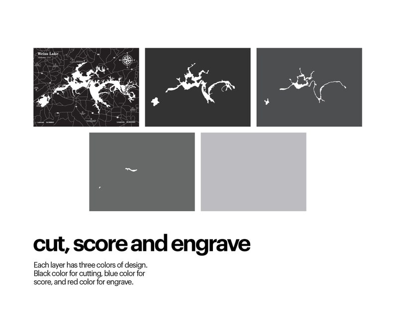 Lake House Decor, Weiss Lake Map SVG, Wood Wall Decor Gift, Topographic ...