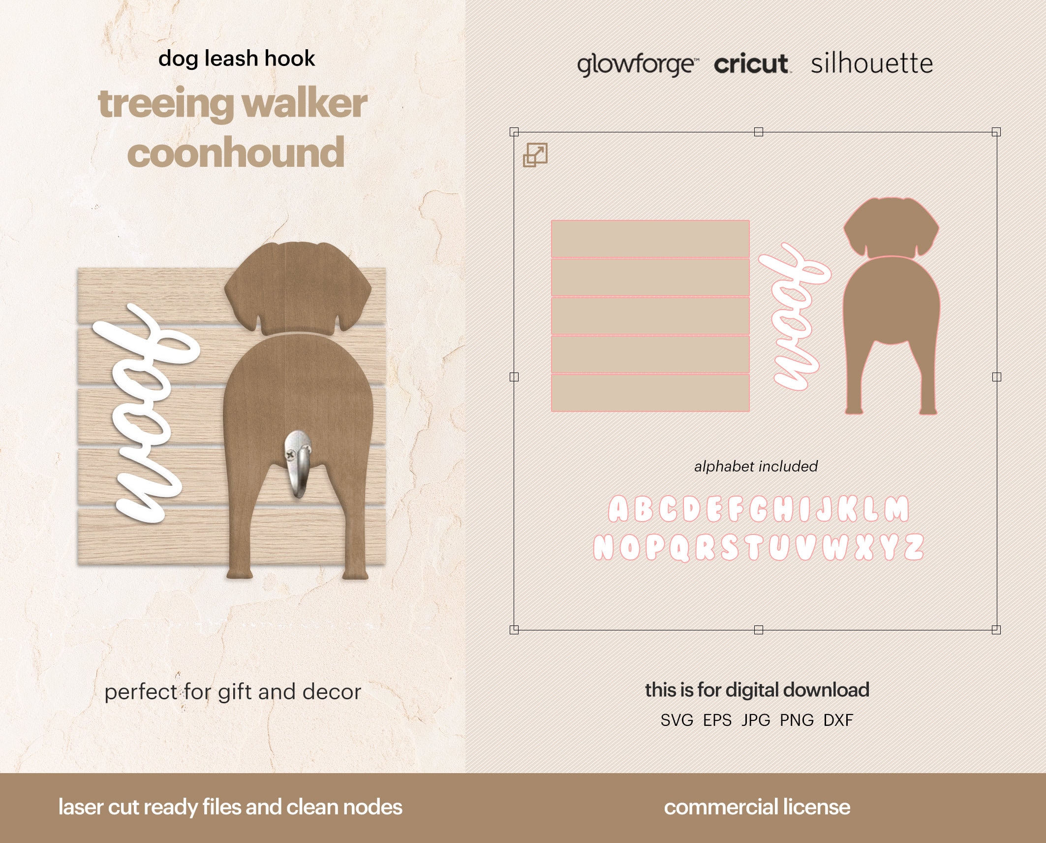 Treeing Walker Coonhound Dog Silhouette SVG Treeing Walker - Etsy UK