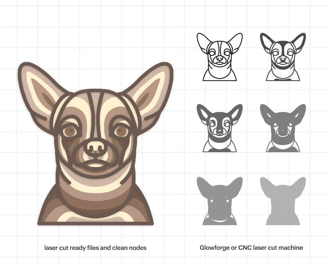 Cihuahua Multilayer Dog Mandala SVG, Mandala Wall Art, 3D Multilayer ...